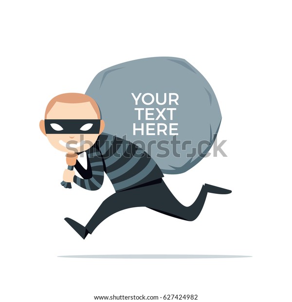 Running Thief Eye Mask Stock Vector (Royalty Free) 627424982