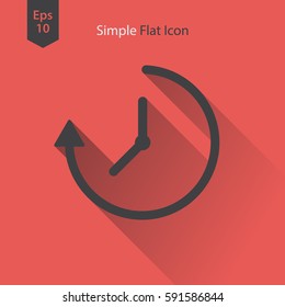 Running Time Icon Simple Sign Clock Stock Vector (Royalty Free ...