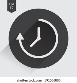 Running Time Icon Simple Sign Clock Stock Vector (Royalty Free ...