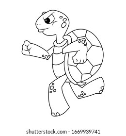 Running Tortoise Vector Cartoon Illustration Isolated Stock Vector ...
