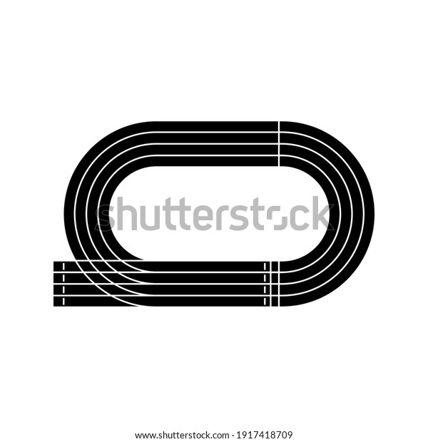 Running Track Field Icon Illustration Big Stock Vector (Royalty Free ...