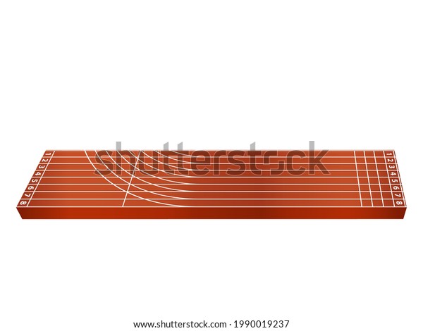 Running Track On White Background Vector Stock Vector (Royalty Free ...