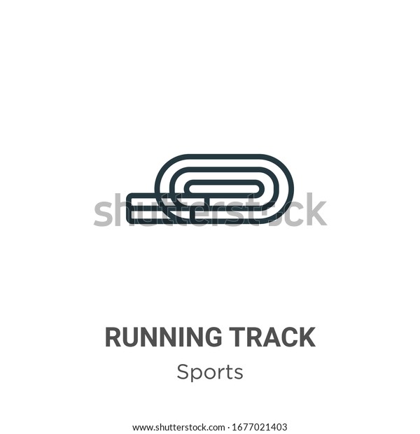 Running Track Outline Vector Icon Thin Stock Vector (Royalty Free ...