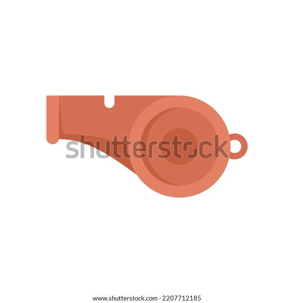 Running Whistle Icon Flat Illustration Running Stock Vector (Royalty ...