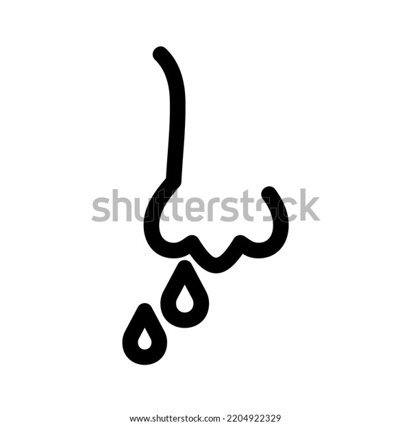 Runny Nose Icon Logo Isolated Sign Stock Vector (Royalty Free ...