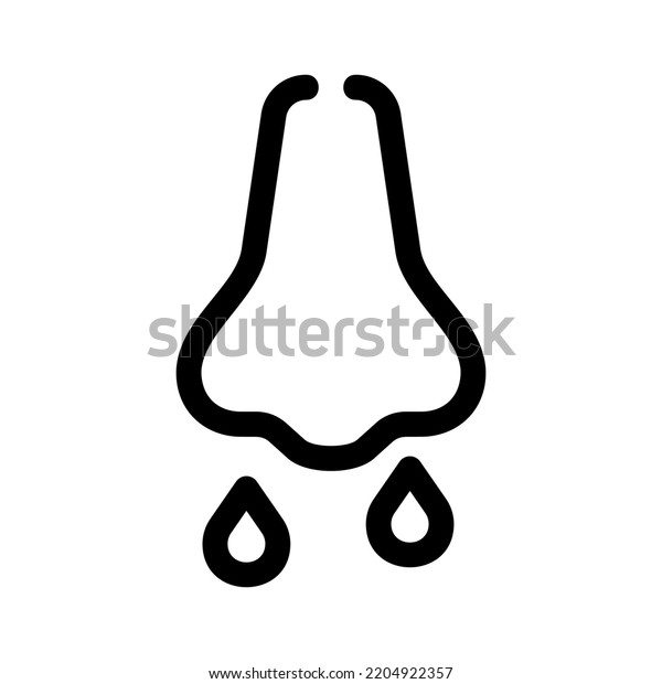 Runny Nose Icon Logo Isolated Sign Stock Vector (Royalty Free ...