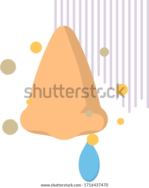 Runny Nose Isolated Vector Illustration Stock Vector (Royalty Free ...