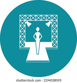 Runway Model Icon Logo On Background Stock Vector (Royalty Free ...