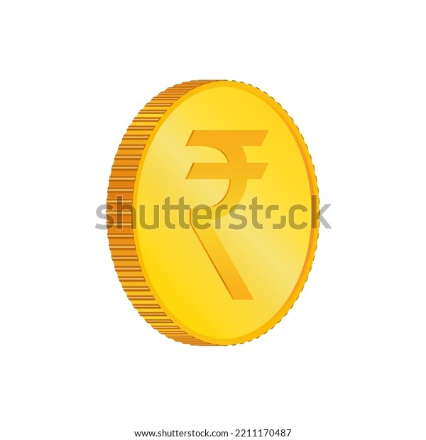 Rupee 3d Isometric Physical Coins Currency Stock Vector (Royalty Free ...