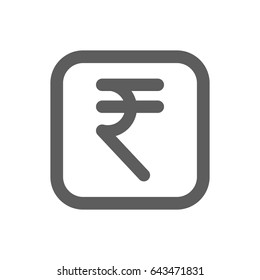 Rupee Line Icon Simple Outline Style Stock Vector (Royalty Free ...