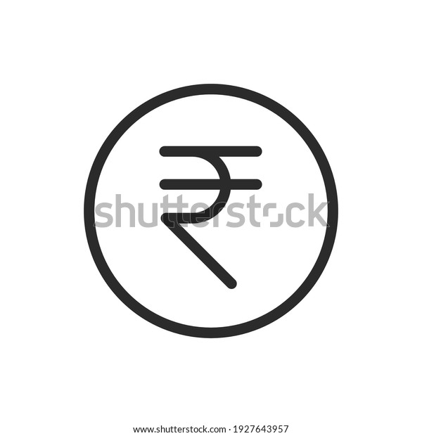 Rupee Line Icon Simple Outline Style Stock Vector (Royalty Free) 1927643957