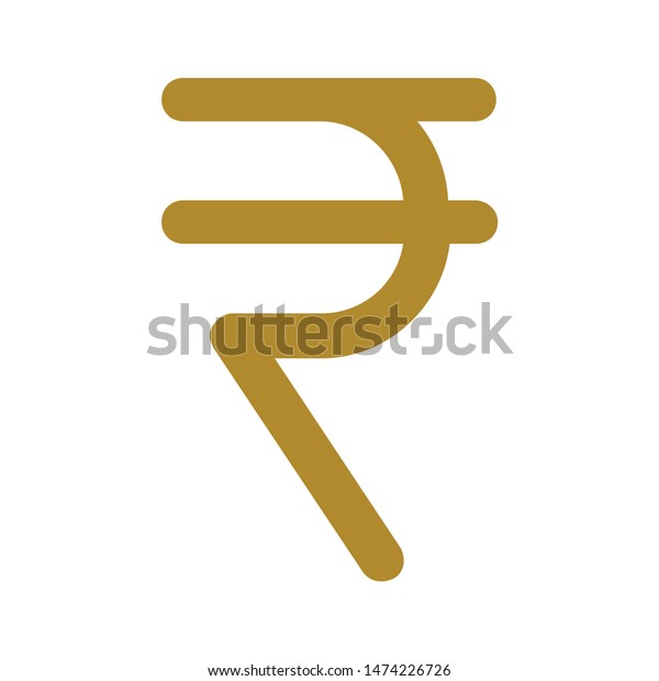 Rupee Symbol Icon Flat Illustration Rupee Stock Vector (Royalty Free ...