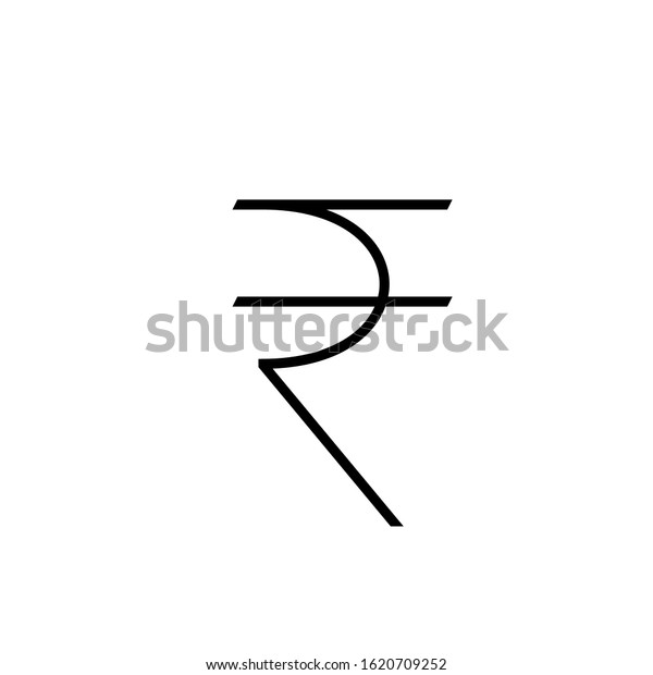 Rupee Symbol Thin Line Icon Clipart Stock Vector (Royalty Free) 1620709252