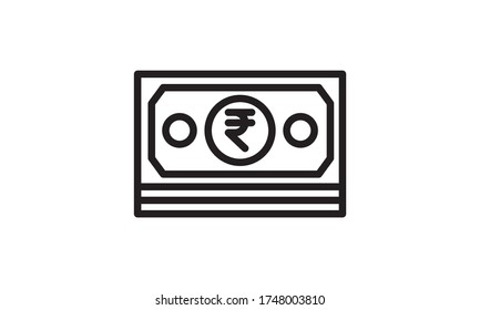 Rupees Icon Business Concept Vector Illustration Stock Vector (Royalty ...