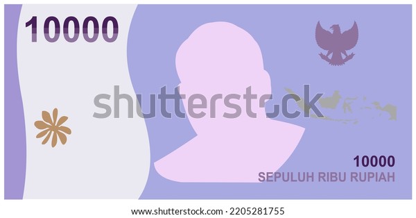 Rupiah Indonesia Vector 10000 Indonesian Rupiah Stock Vector (Royalty ...