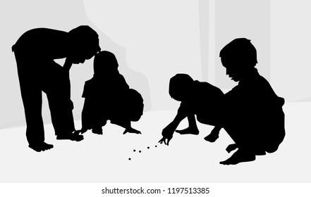 Rural Children Playing Stock Vector (Royalty Free) 1197513385 ...