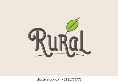 Rural Word Text Typography Design Green 库存矢量图（免版税）1111783778 | Shutterstock