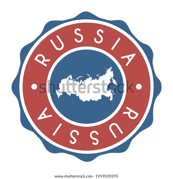 Russia Badge Map Vector Seal National Stock Vector (Royalty Free ...