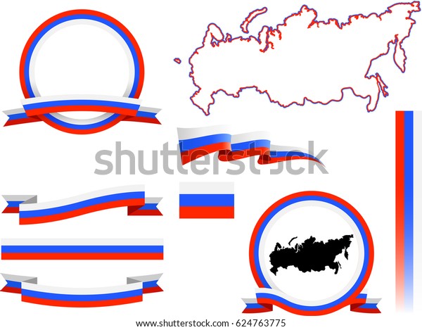 Russia Banner Set Vector Graphic Flags Stock Vector (Royalty Free ...
