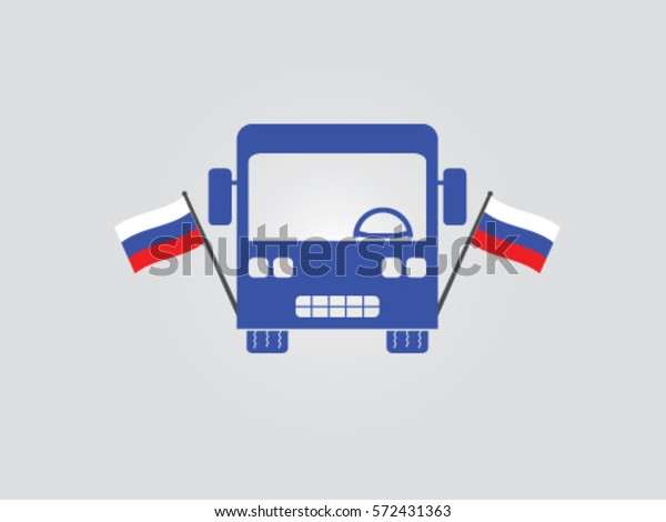 Russia Bus Transportation Stock Vector (Royalty Free) 572431363 ...