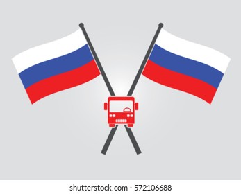 Russia Emblem Bus Stock Vector (Royalty Free) 572106688 | Shutterstock