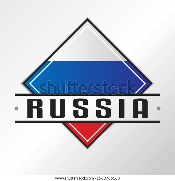 Russia Flag Emblema Vector Design National Stock Vector (Royalty Free ...