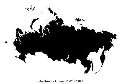 Russia High Detailed Vector Map: vector de stock (libre de regalías ...