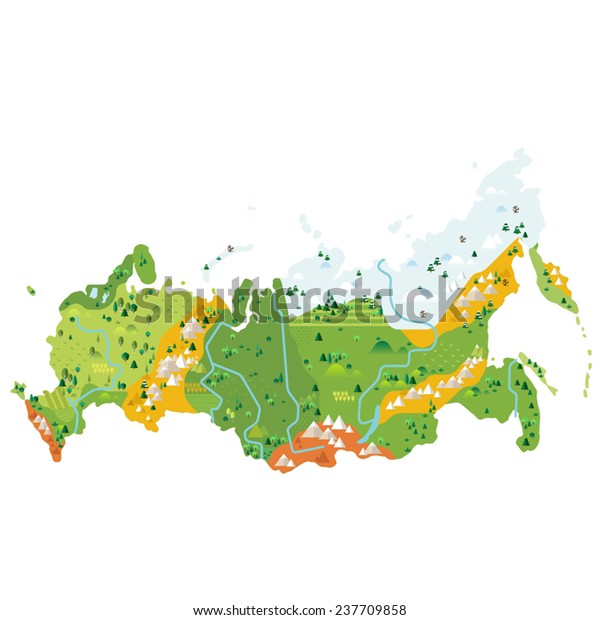 Russia Info Graphic Map Stock Vector (Royalty Free) 237709858