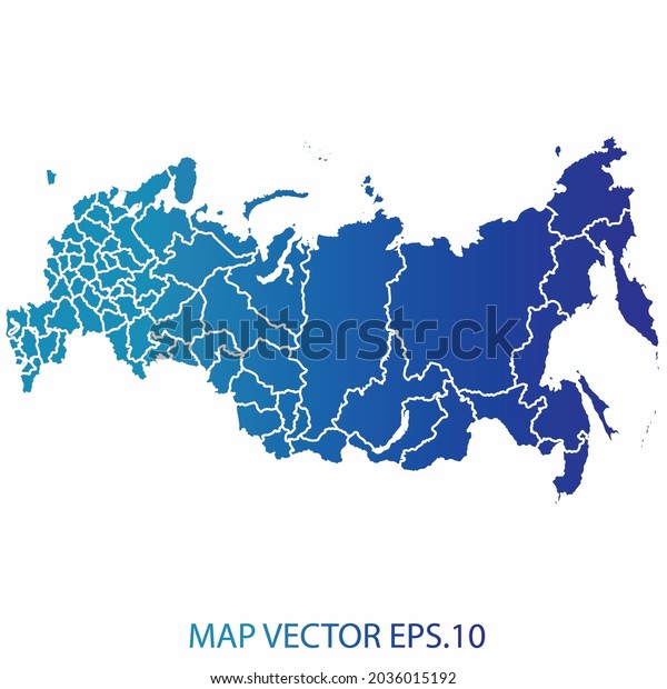 Russia Map Blue Gradient Color Infographic Stock Vector (Royalty Free ...