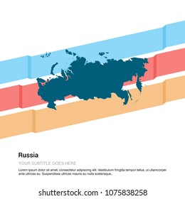 Russia Map Design White Background Vector Stock Vector (Royalty Free ...