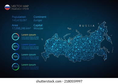 Russia Map Infographics Vector Template Abstract Stock Vector (Royalty ...