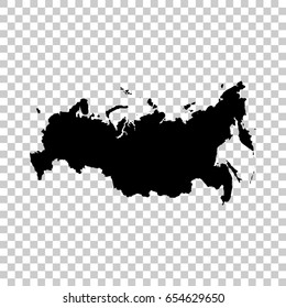 Russia Map Isolated On Transparent Background Stock Vector (Royalty ...