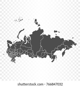 Vektor Stok Russia Map Isolated On Transparent Background (Tanpa ...