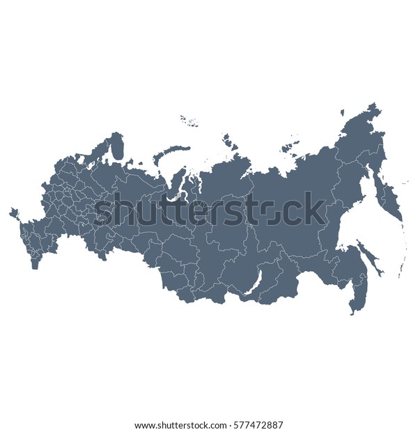Russia Map Isolated On White Background Stock Vector (Royalty Free ...