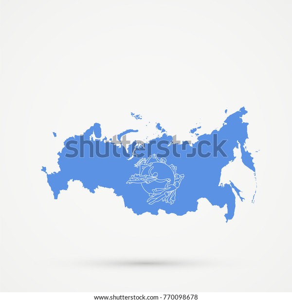 Russia Map Universal Postal Union Upu Stock Vector (Royalty Free ...