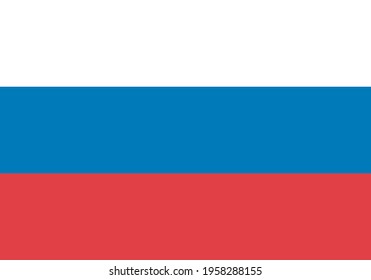 Russian Flag Three Horizontal Stripes White Stock Vector (Royalty Free ...