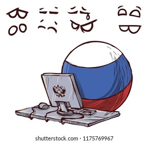 Russian Hackers Computer Stock Vector (Royalty Free) 1175769967 ...