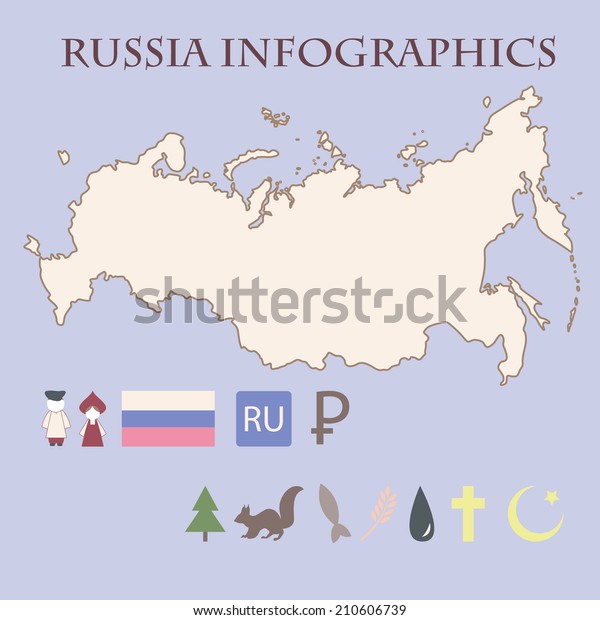 Russian Infographics Stock Vector (Royalty Free) 210606739 | Shutterstock