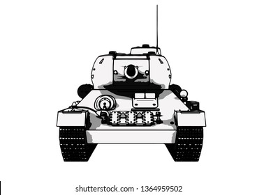 Russian Tank Vector Stock Vector (Royalty Free) 1364959481