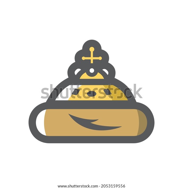 Russian Tzar Hat Vector Icon Cartoon Stock Vector (Royalty Free) 2053159556