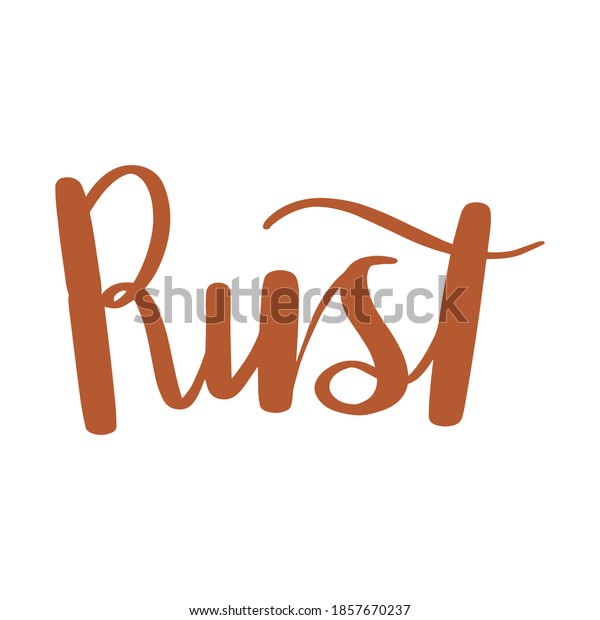 Rust Color Palette Lettering Text Illustration Stock Vector (Royalty ...