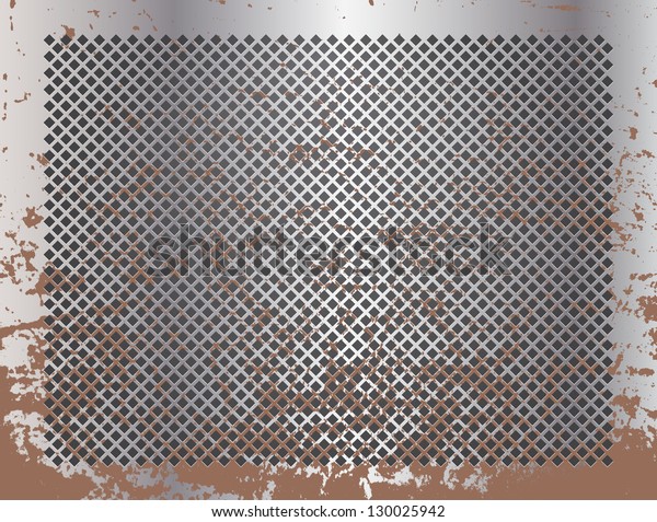 Rusted Metal Grid Stock Vector (Royalty Free) 130025942 | Shutterstock