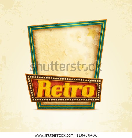 Rusty Sign Retro Stock Vector (Royalty Free) 118470436 - Shutterstock