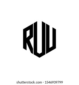 Ruu Letter Logo Design Polygon Monogram Stock Vector (Royalty Free ...