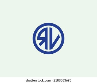 Rv Logo Design Vector Template Stock Vector (Royalty Free) 2188383695 ...