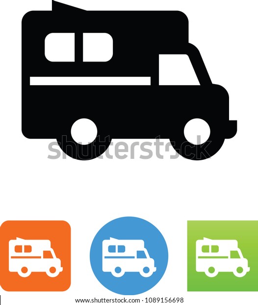 Rv Motorhome Icon Stock Vector (Royalty Free) 1089156698