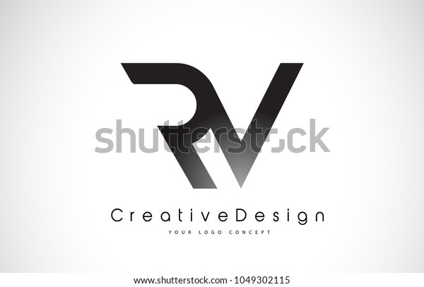 Diseño con logotipo RV R V: vector de stock (libre de regalías ...