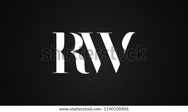 Vektor Stok Rw Letter Logo Design Template Vector (Tanpa Royalti ...