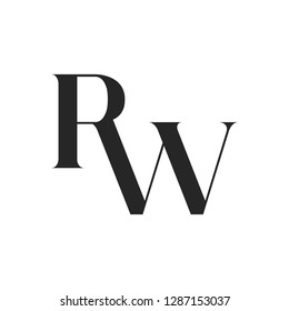 Rw Logo Monogram Vector Stock Vector (Royalty Free) 1287153037 ...