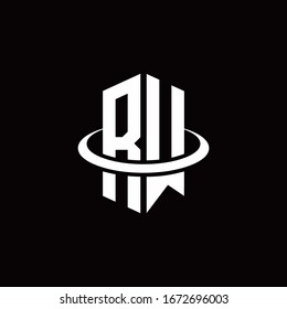 Rw Monogram Logo Hexagon Style Surrounded Stock Vector (Royalty Free ...